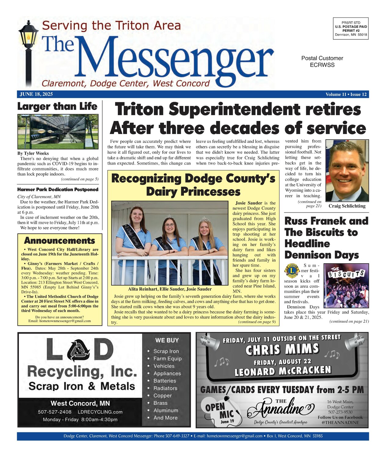 The Messenger June 2025 Issue 2 - West Concord Messenger